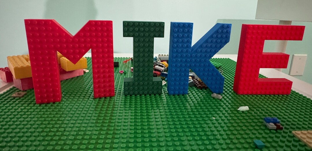 Personalized 3D Printed Brick Name – LEGO Style Letters, Custom Colors ...