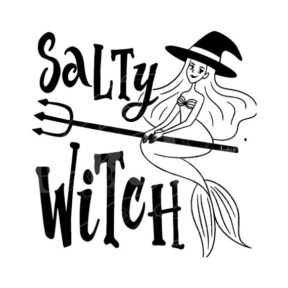 Salty Witch Mermaid Wicca Vinyl Decal Stickers Bottle Glass - Etsy