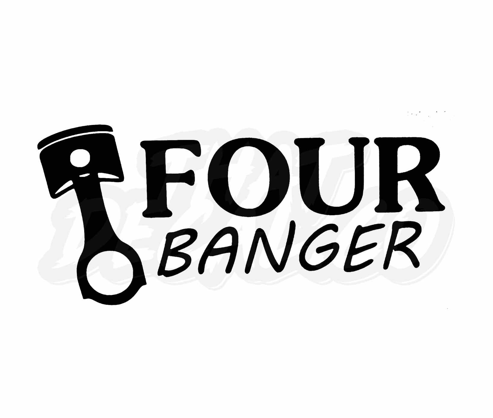 Four Banger Vinyl Decal Stickers Bottle Funny, Rude, Adult, Cup Glass ...