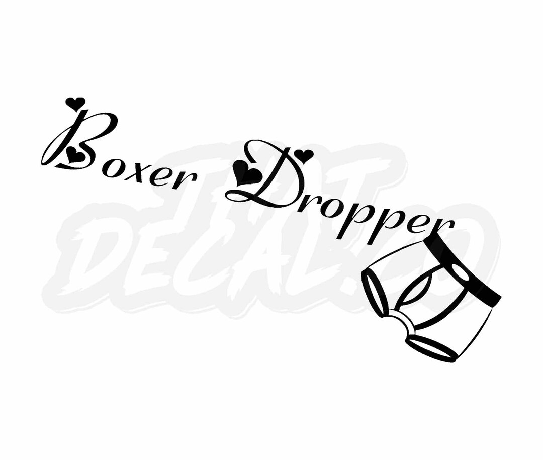 Boxer Dropper Vinyl Decal Stickers Bottle Glass Caradult, Funny, 18 ...