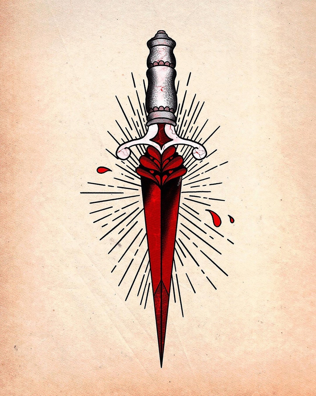 Poppy's Bloodstone Wolven Dagger - Etsy