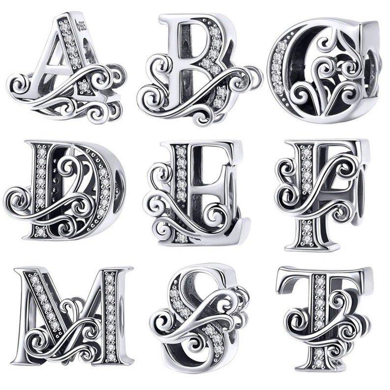 letter-alphabet-a-to-z-with-cubic-zirconia-beads-charms-100-etsy