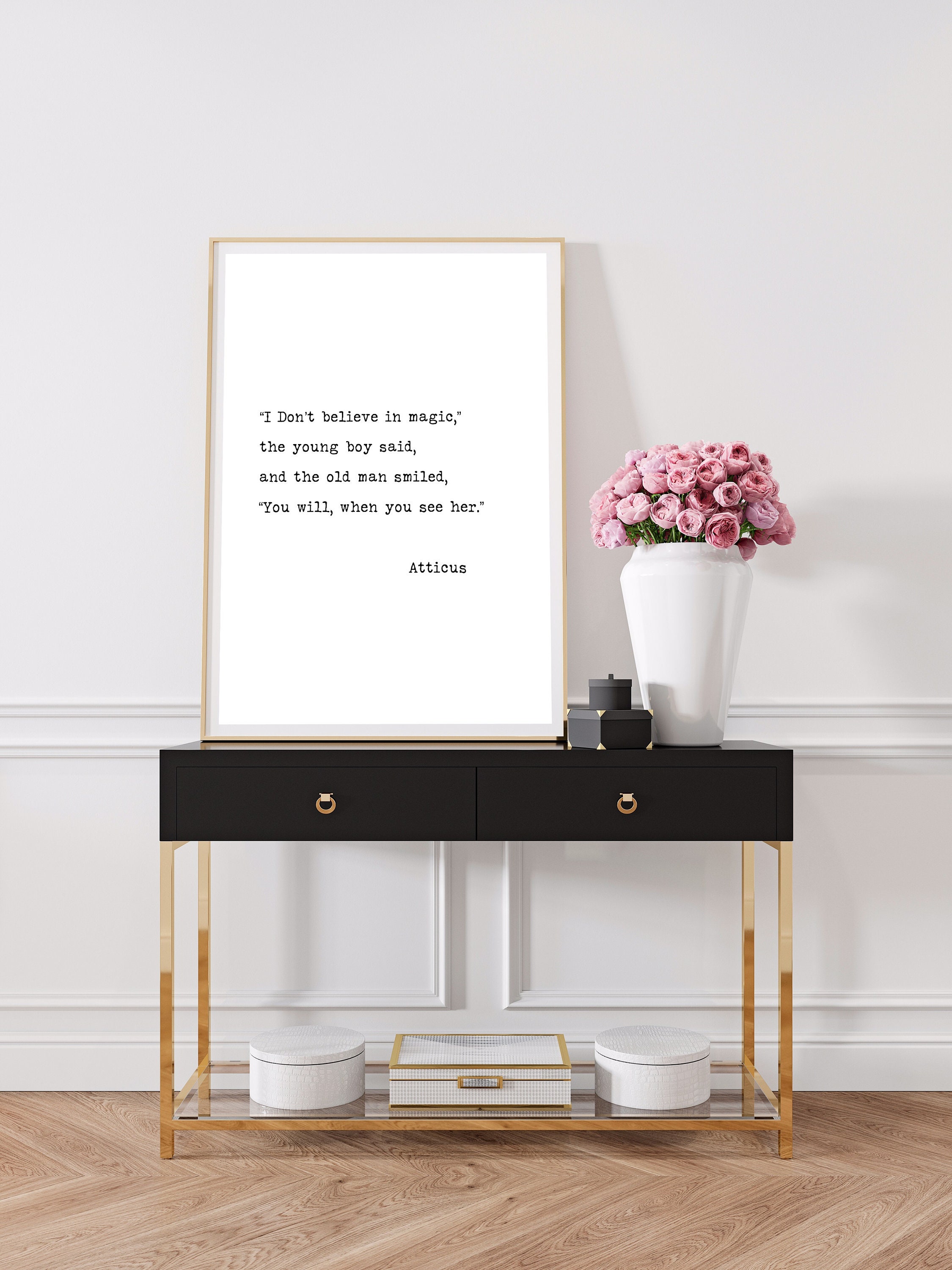 Atticus Quote, Romantic Quote Printable, Typography Art, Modern ...
