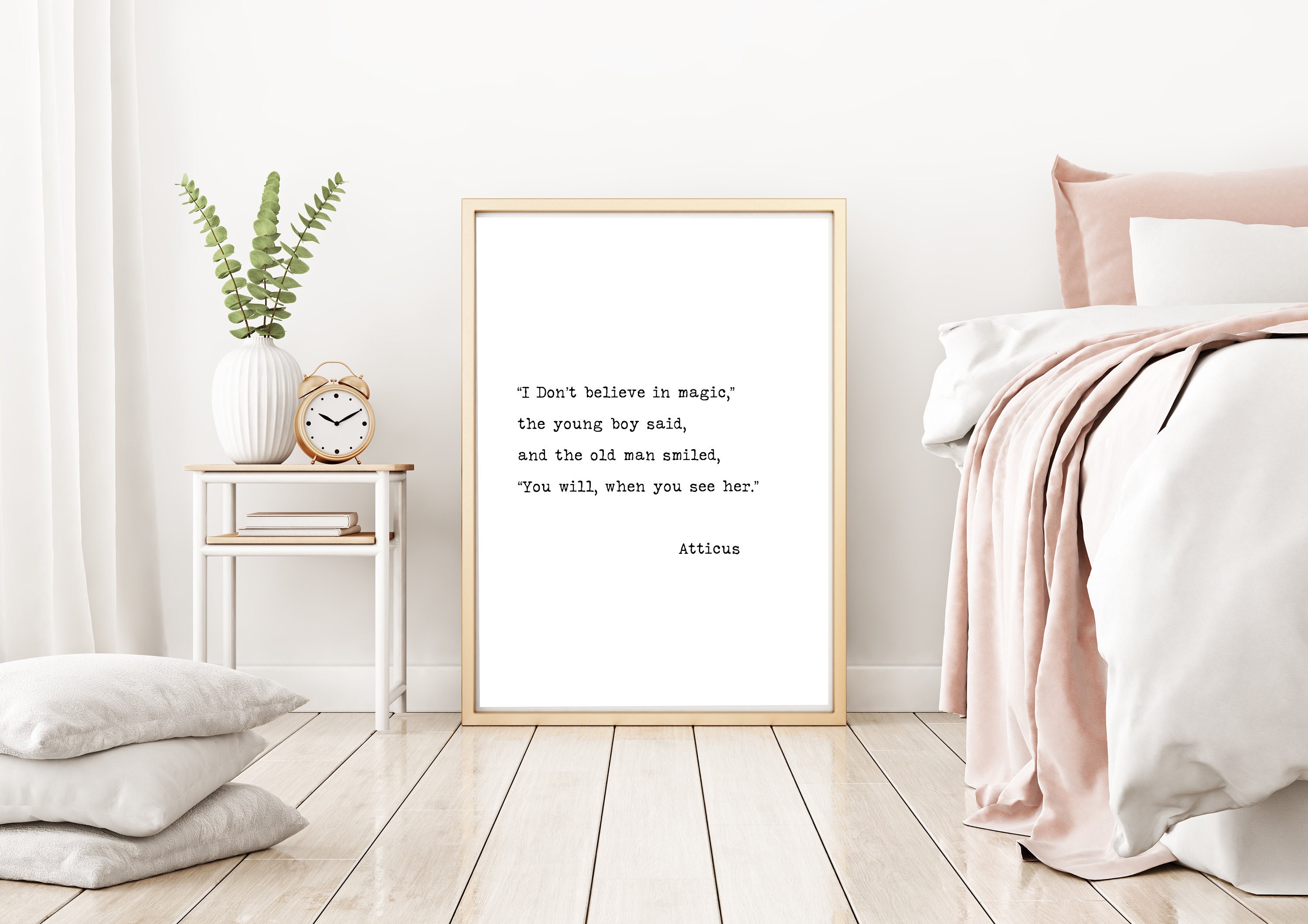 Atticus Quote, Romantic Quote Printable, Typography Art, Modern ...