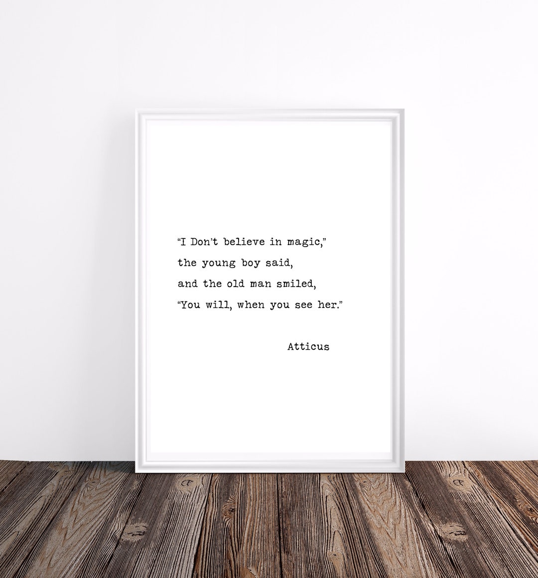 Atticus Quote, Romantic Quote Printable, Typography Art, Modern ...