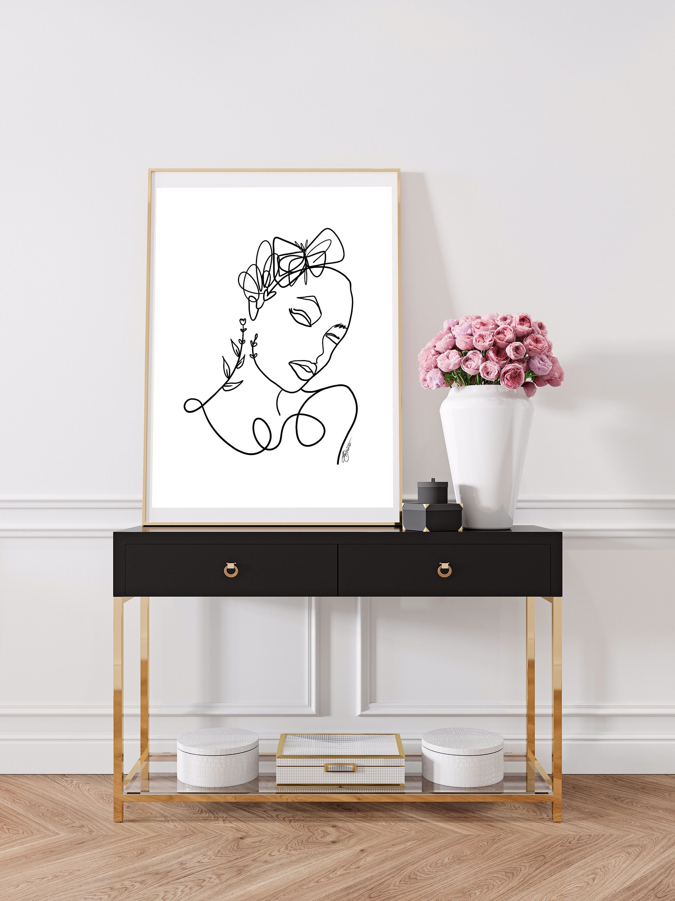 Woman Line Art, Simple Line Art, Feminine Line Art, Woman Line Art ...