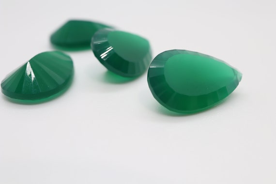 Green Onyx Pan Cut Briolette 9x14mm Natural Gemstone | Etsy