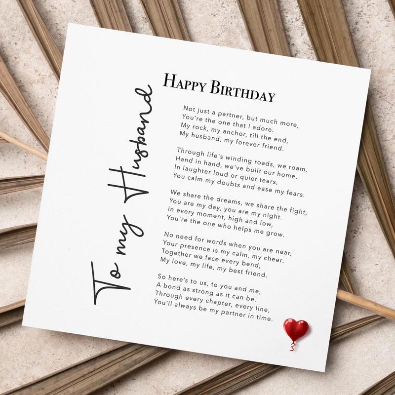 You. My Husband Poem - Etsy