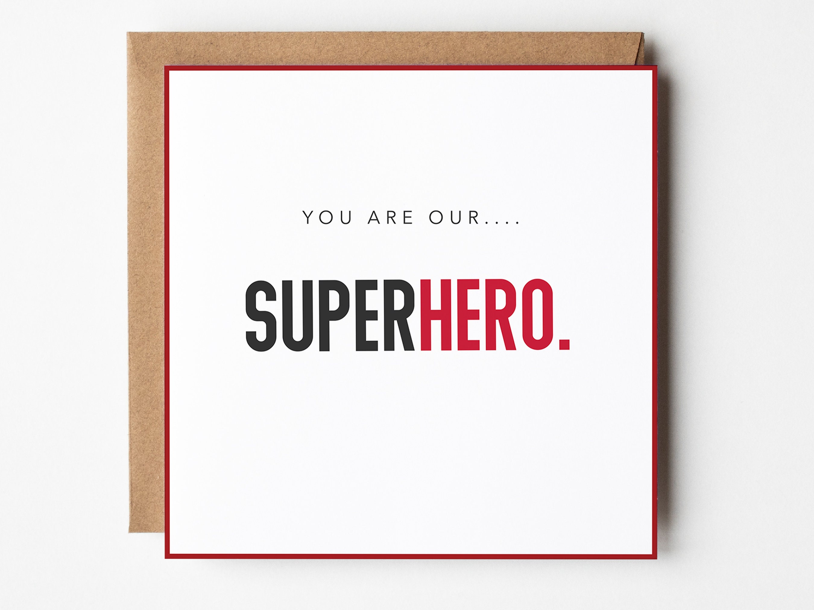 Daddy You Are Our Superhero / Father's Day Super Hero Greeting Card for ...