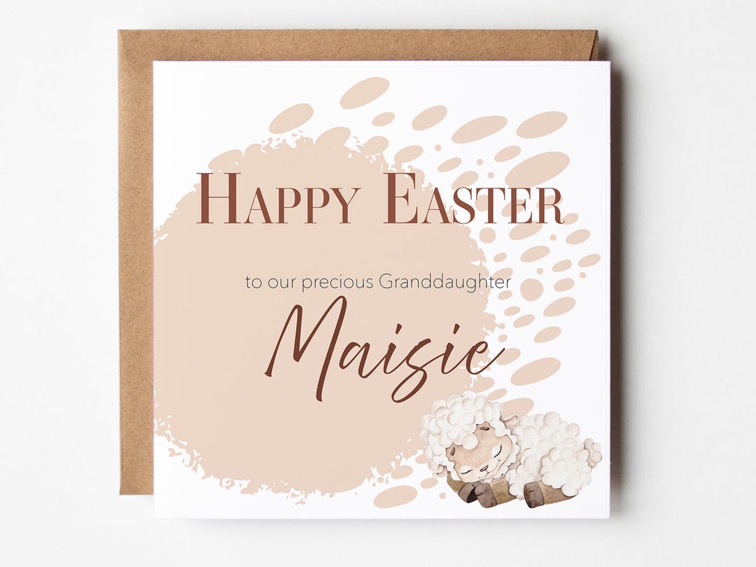 Personalised Easter Wishes for Granddaughter - Custom Made Card for ...