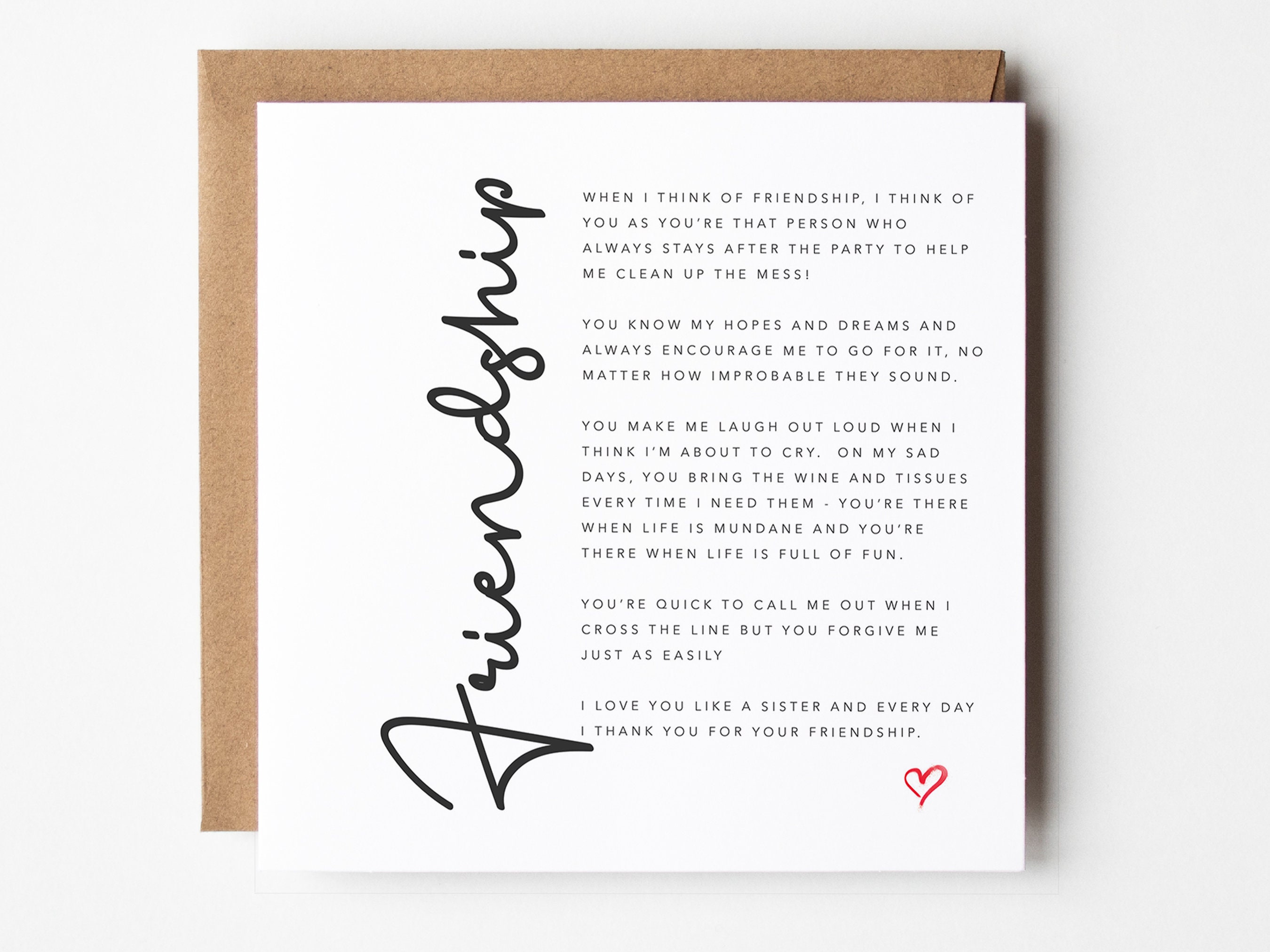 My Best Friend Friendship Appreciation Card for a Best Girlfriend ...