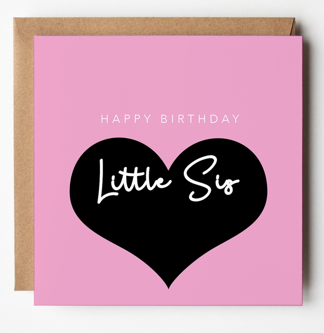 Happy Birthday Little Sis Card / Big Brother Little Sister - Etsy