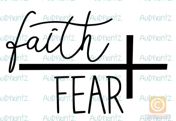 Faith Over Fear Christian Cross Design Digital Download | Etsy