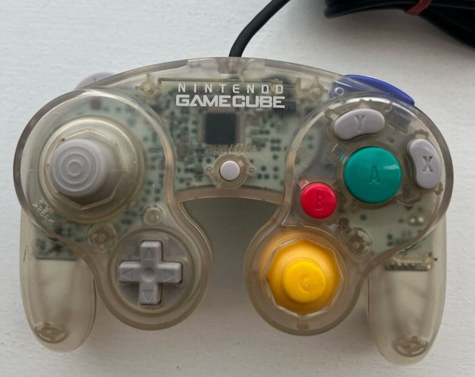 Authentic Official Nintendo Gamecube Controller Skeleton Clear Tight ...
