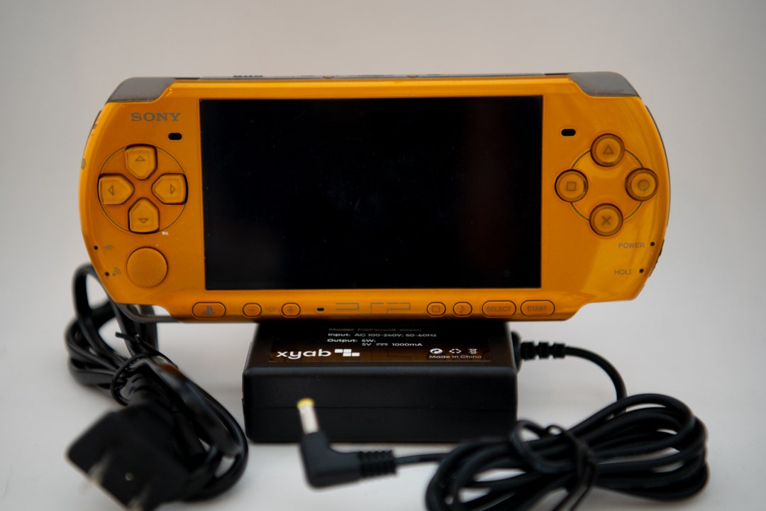 Sony PSP-3000 Bright Yellow - Good Condition - Charger + New Battery - Etsy