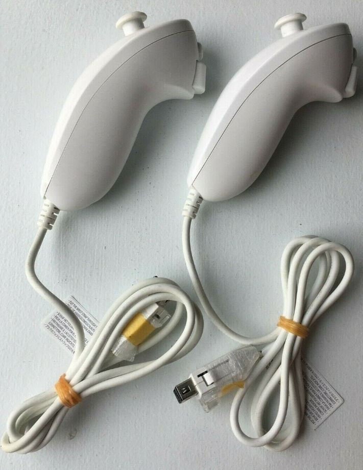 Authentic Nintendo Wii Nunchuck X2 White Tested - Etsy