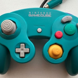 Authentic Official Nintendo Gamecube Controller - Emerald Blue - Tight Stick - Excellent ...