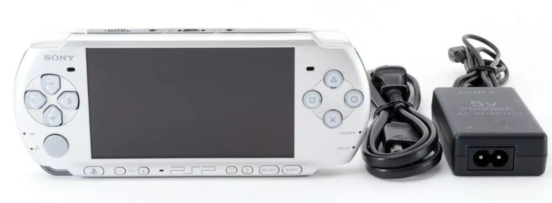 Sony PSP-3000 Silver - Good Condition - Charger + New Battery - Etsy