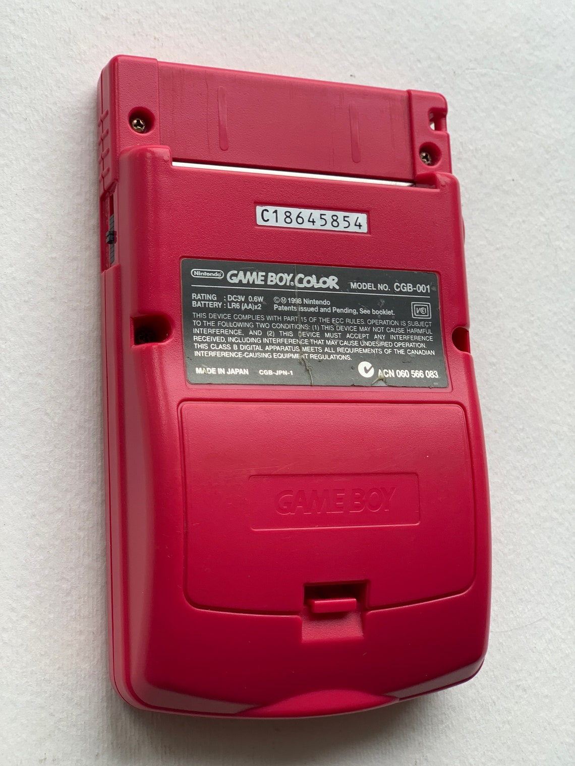 Nintendo Game Boy Gameboy Color Berry Red 100% OEM - Etsy