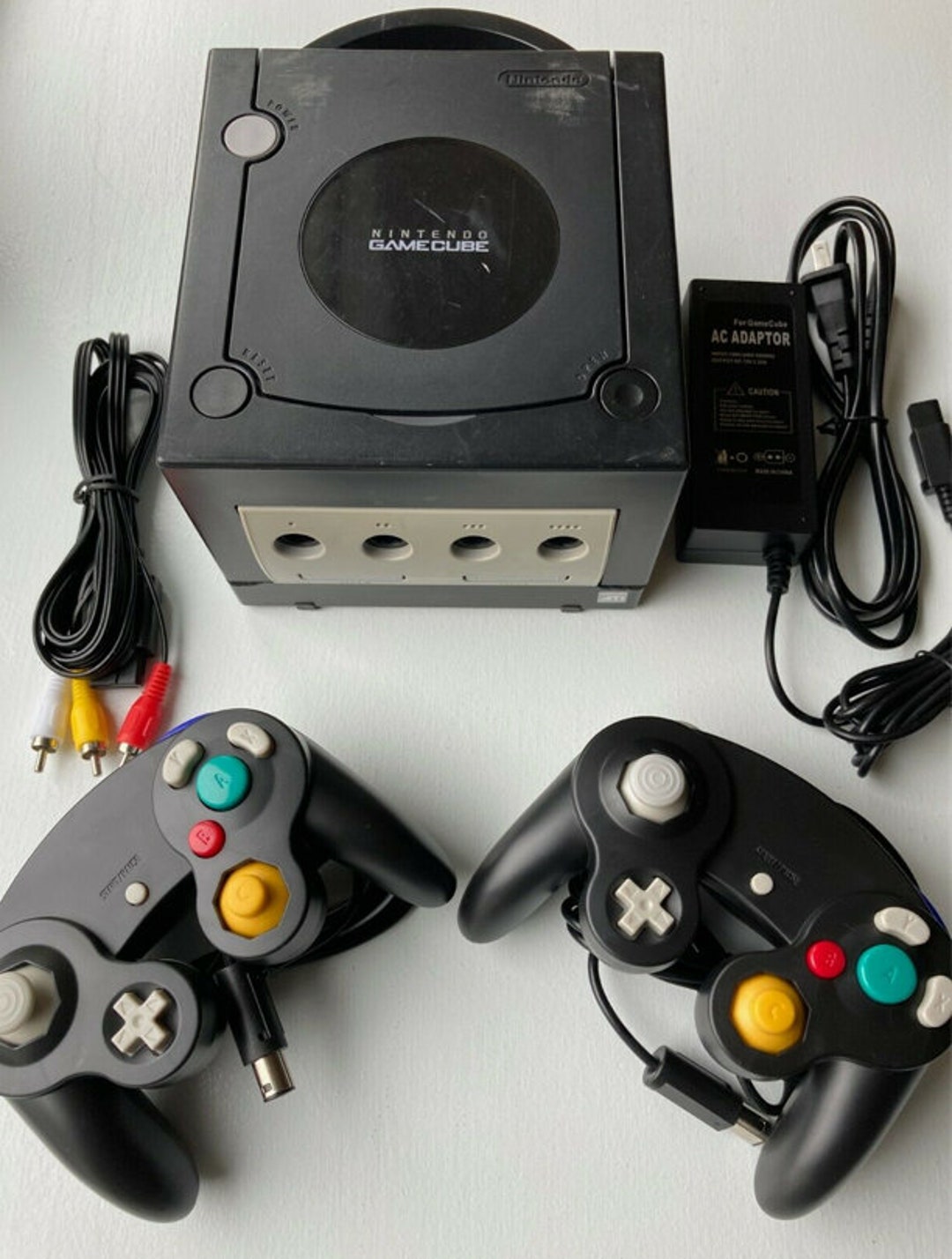 Nintendo Gamecube Black Console + Cords + Controllers Ready to Play! - Etsy