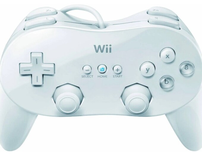 Authentic Original Nintendo Wii Classic Pro Remote Controller White 100 ...