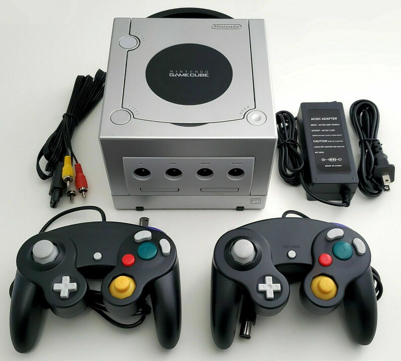 Nintendo Gamecube Silver Console Cords Controllers Ready - Etsy