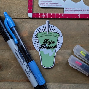 Baja Blessed Laminated Vinyl Sticker // Laptop / Phone / Tumbler ...