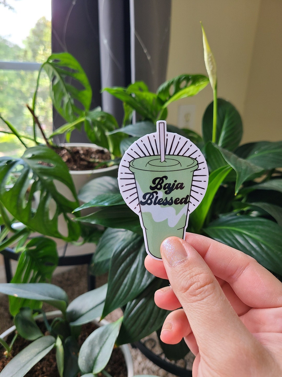 Baja Blessed Laminated Vinyl Sticker // Laptop / Phone / Tumbler ...