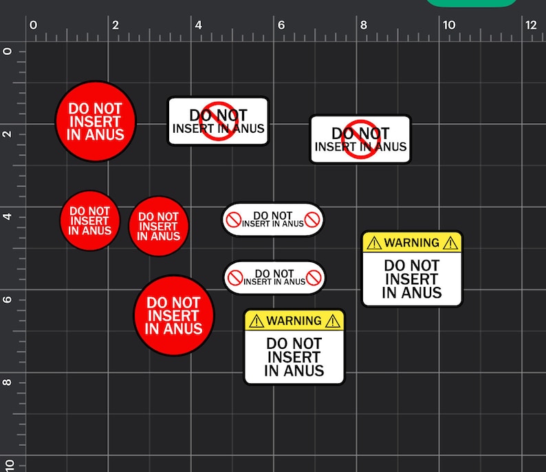 10pc Warning Do Not Insert Laminated Vinyl Stickers // Laptop / Phone ...