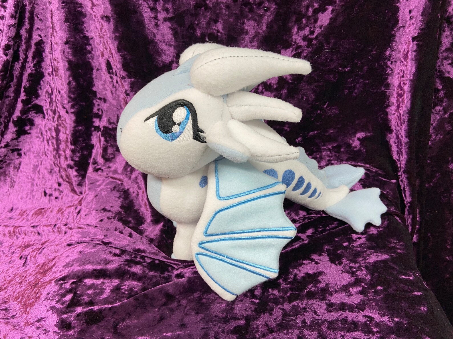 Queen Snowfall, Icewing; Wings of Fire 11” Handmade Plush Dragon - Etsy