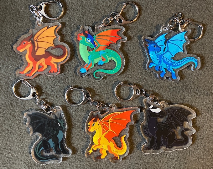 Peril and Clay [ Wings of Fire WOF Acrylic Charm ] - Etsy