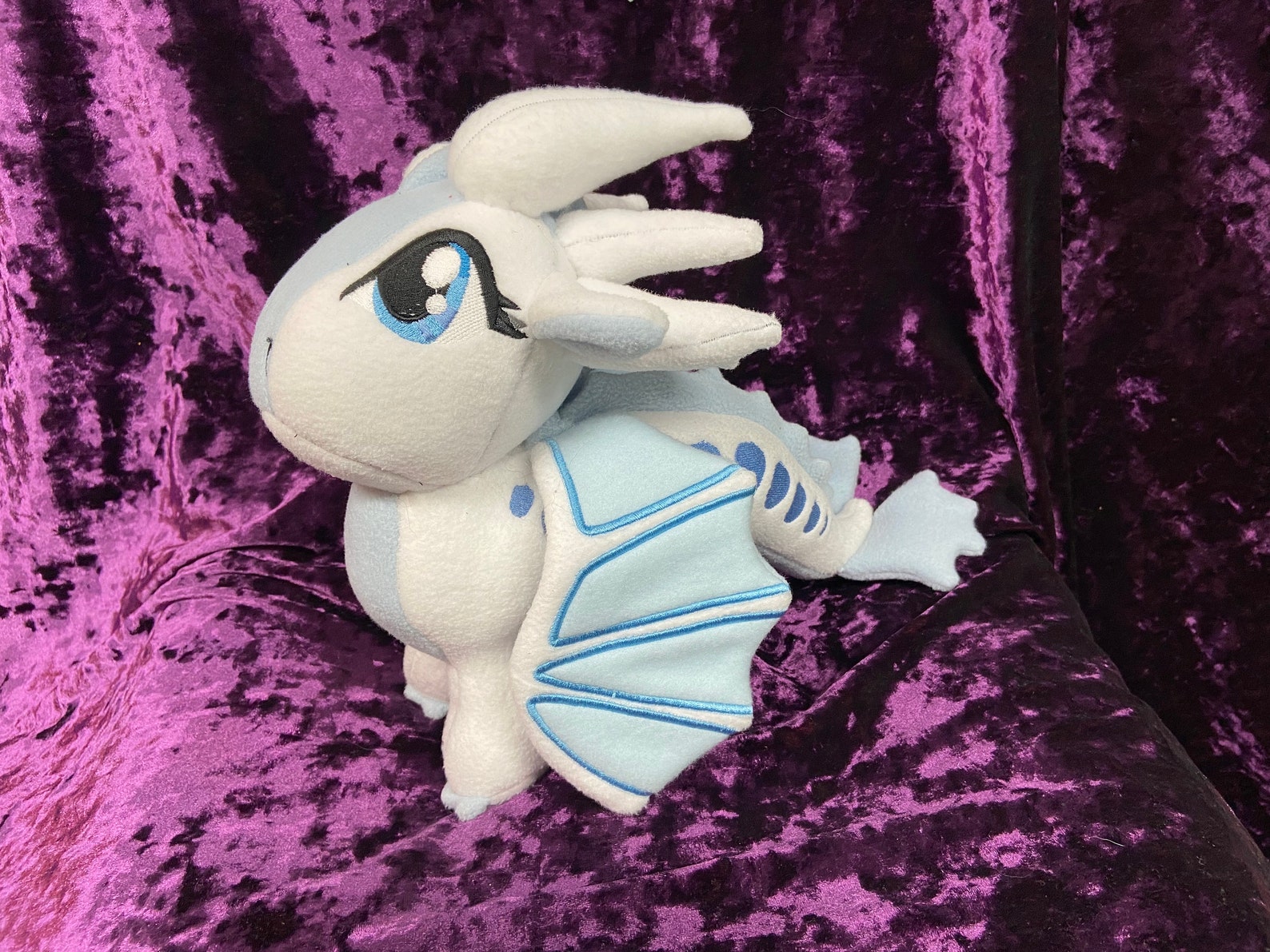 Queen Snowfall, Icewing; Wings of Fire 11” Handmade Plush Dragon - Etsy
