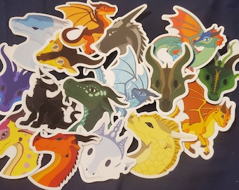 Wings of Fire Stickers Glory / Tsunami / Sunny / Starflight / Clay ...