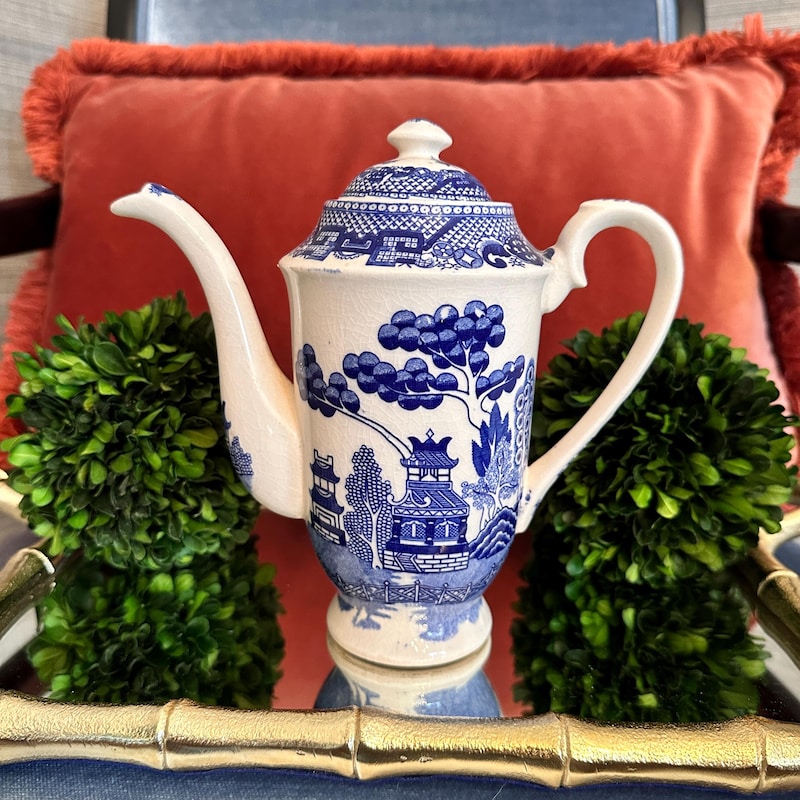 Blue Willow Teapot - Etsy