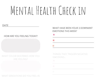 Mental Health Check - Etsy