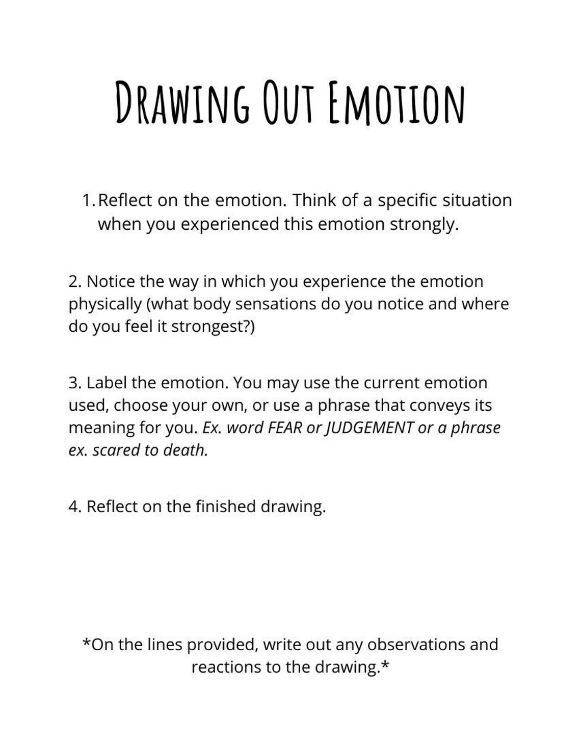 Body Scan - Awareness of Felt Sense Workbook | Self-reflection ...