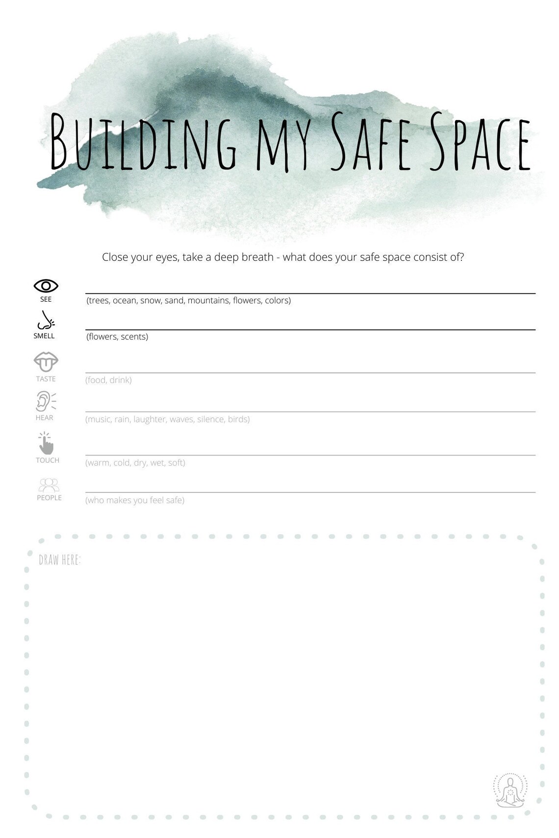Safe Space Using Senses | Creating Safety for Kids, Teens, Adults - Etsy