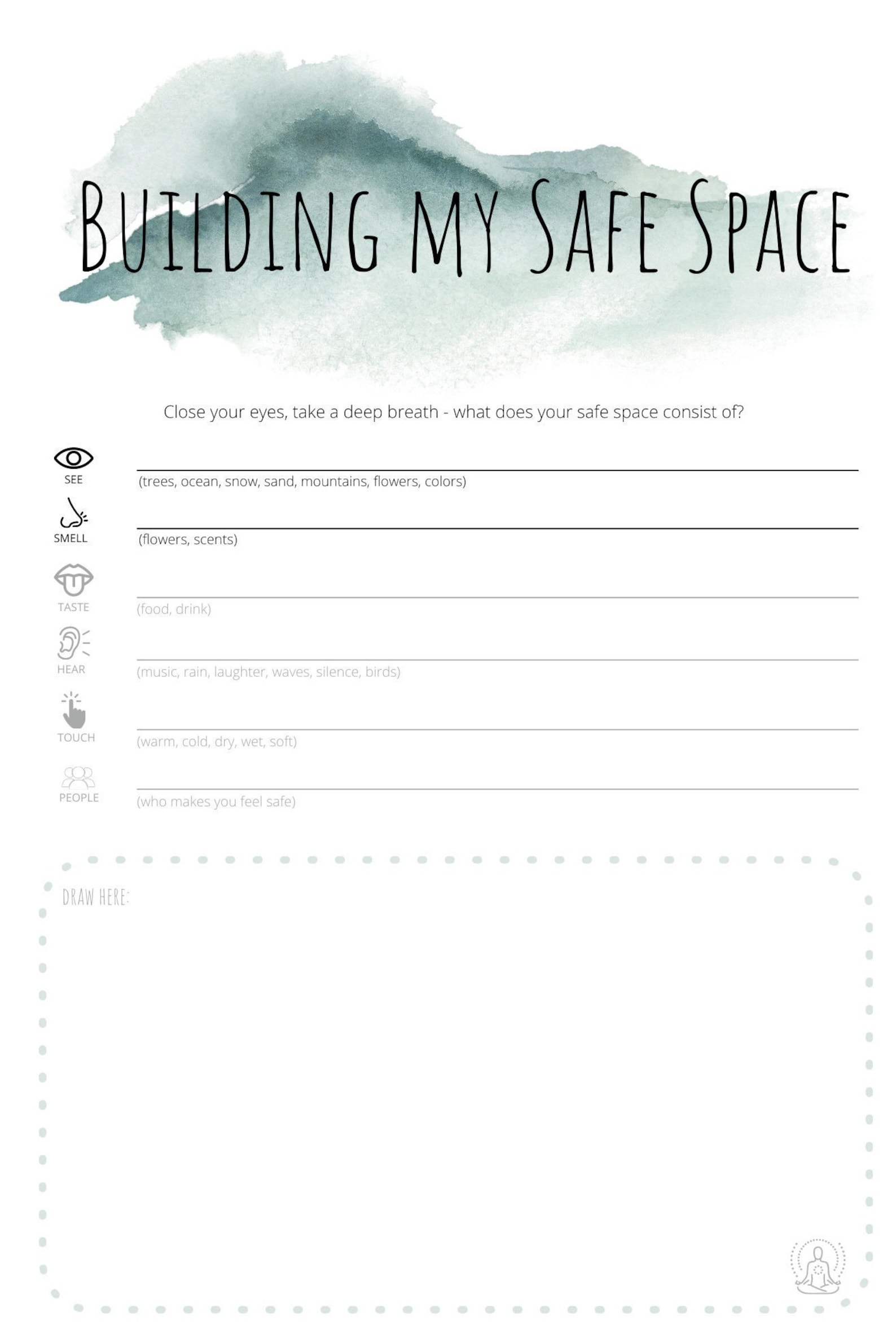 Safe Space Using Senses | Creating Safety for Kids, Teens, Adults - Etsy