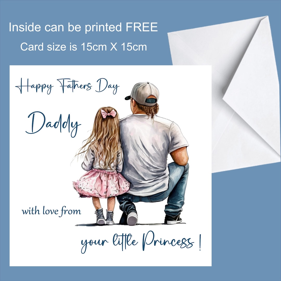 Fathers Day Card Happy Fathers Day Dad Card Daddy Personalised ...