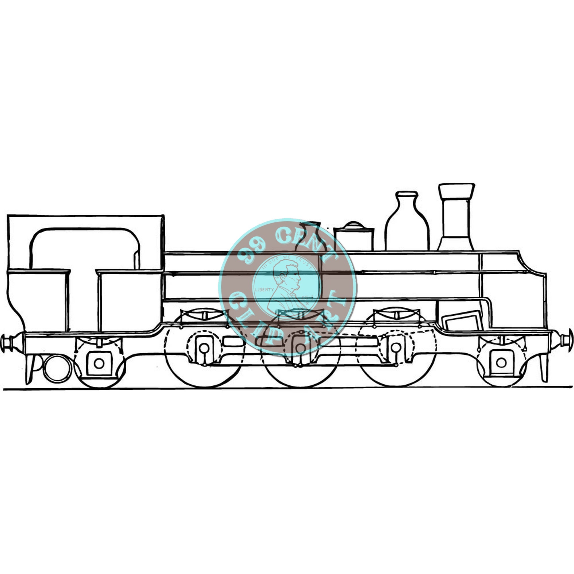 Train Engine Cut Files for Cricut & Silhouette Projects: Instant ...