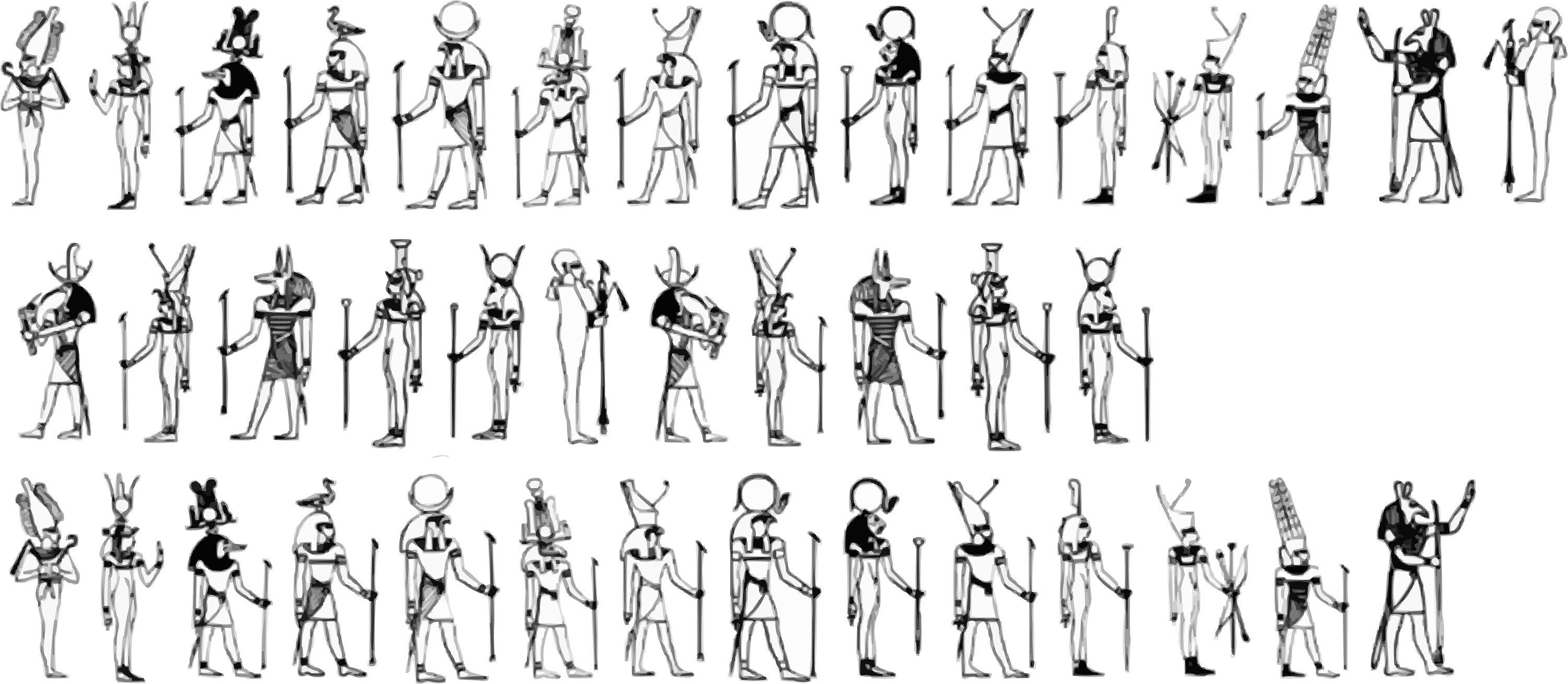 Egyptian Gods Vector and Svg, Png, Eps ,png, Dxf, Tif Egypt, Clipart ...