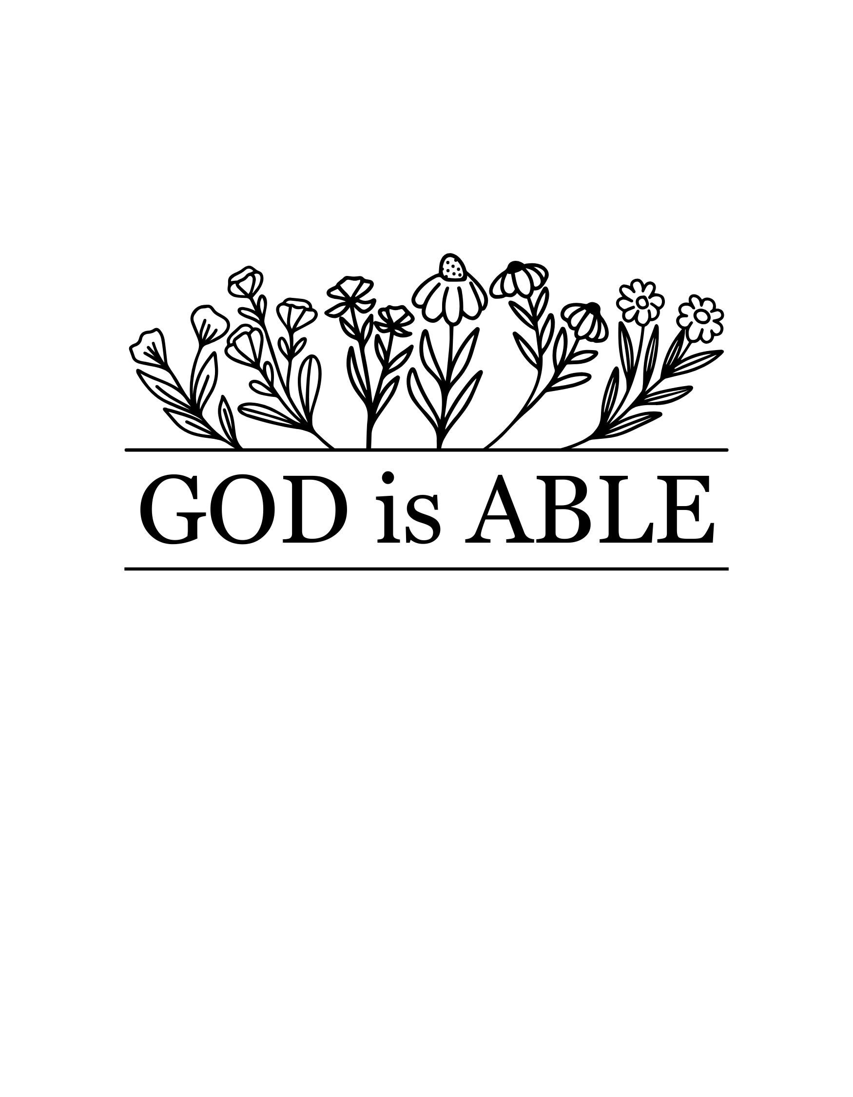 God is Able Bible Verse SVG PNG EPS Faith Christian Digital Prints - Etsy