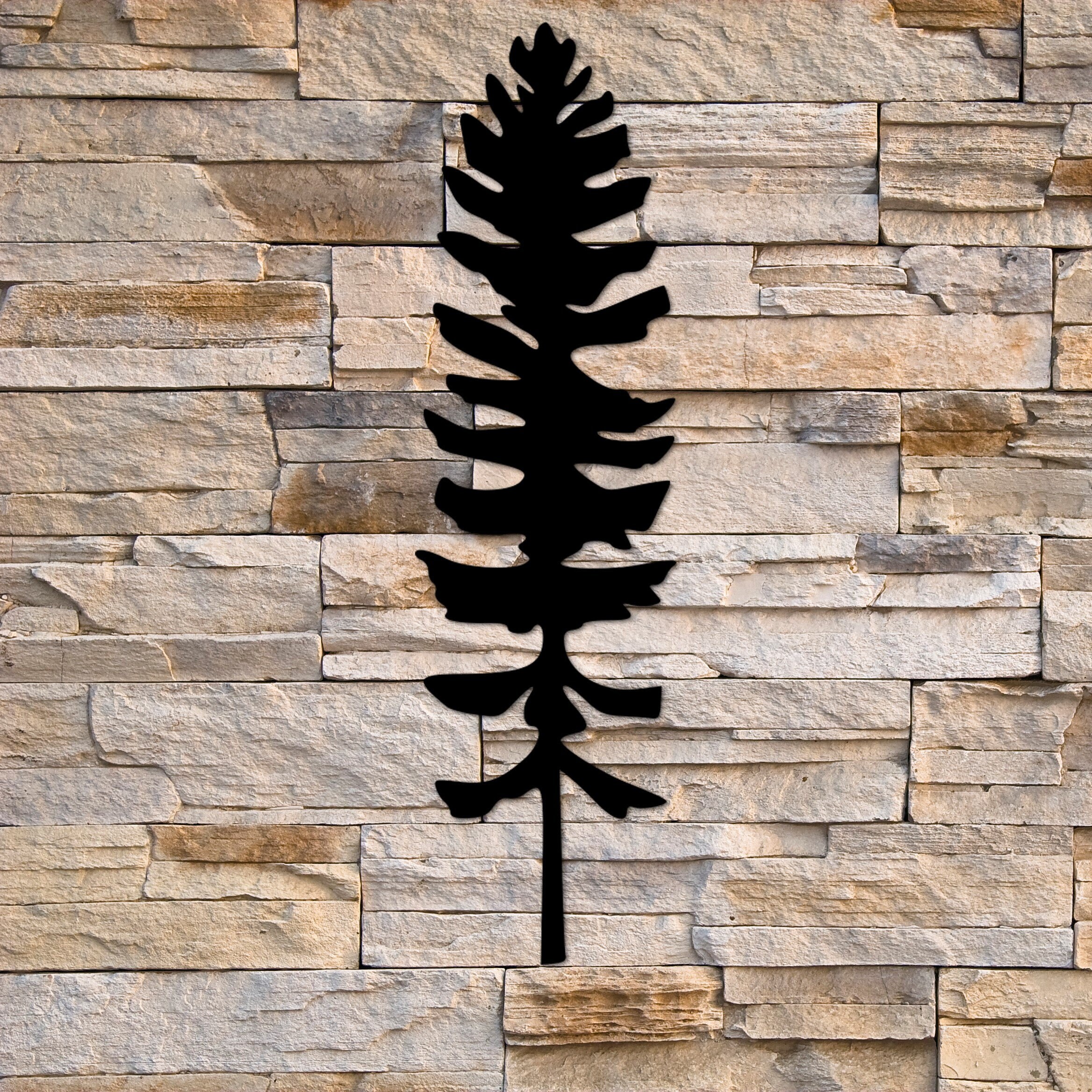 Single Pine Tree Metal Wall Hanging Rustic Sign Wall Art Wall Decor ...