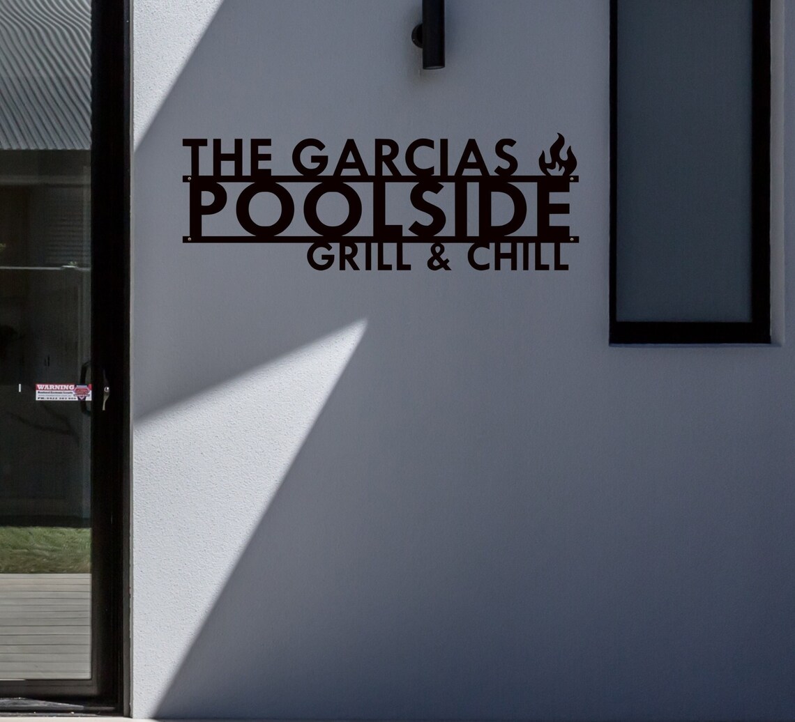 Custom Bar & Grill Sign Metal Wall Art Personalized BBQ Grill Sign ...