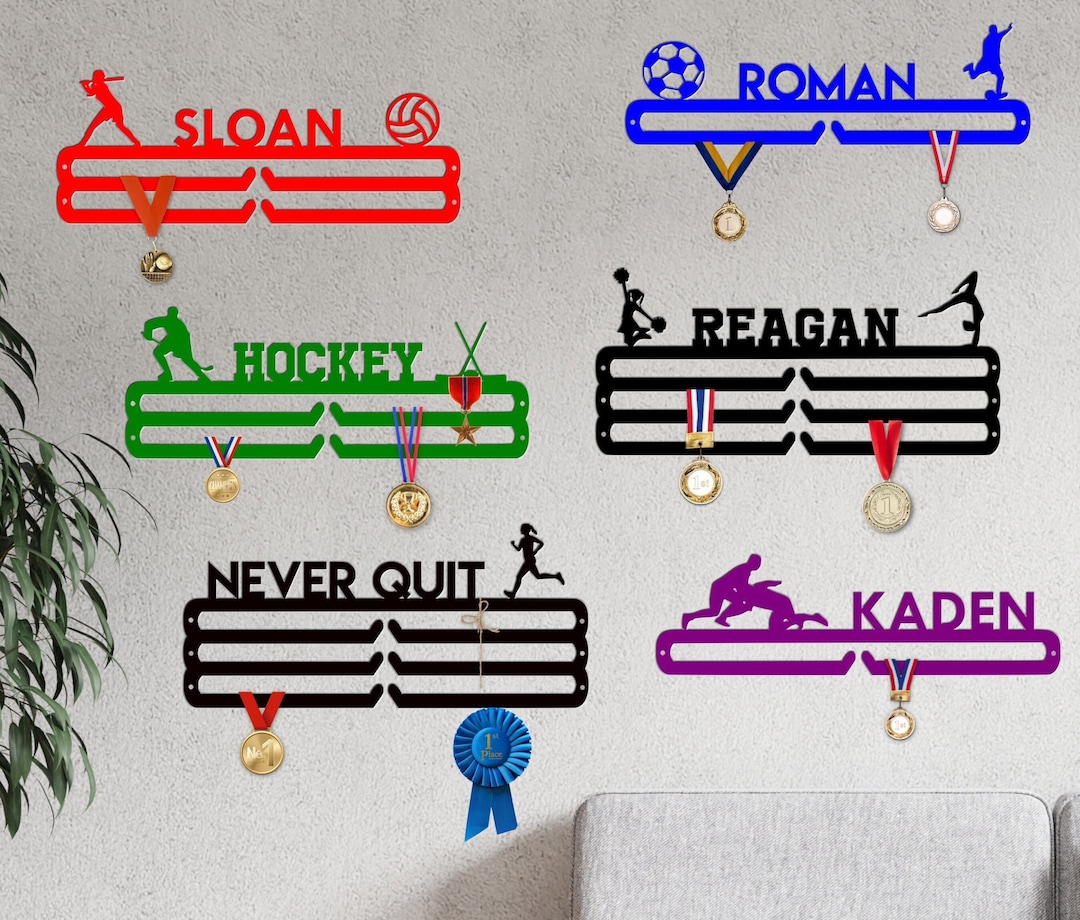 Custom Medal Holder | Personalized Sports Medal Hanger | Display for ...