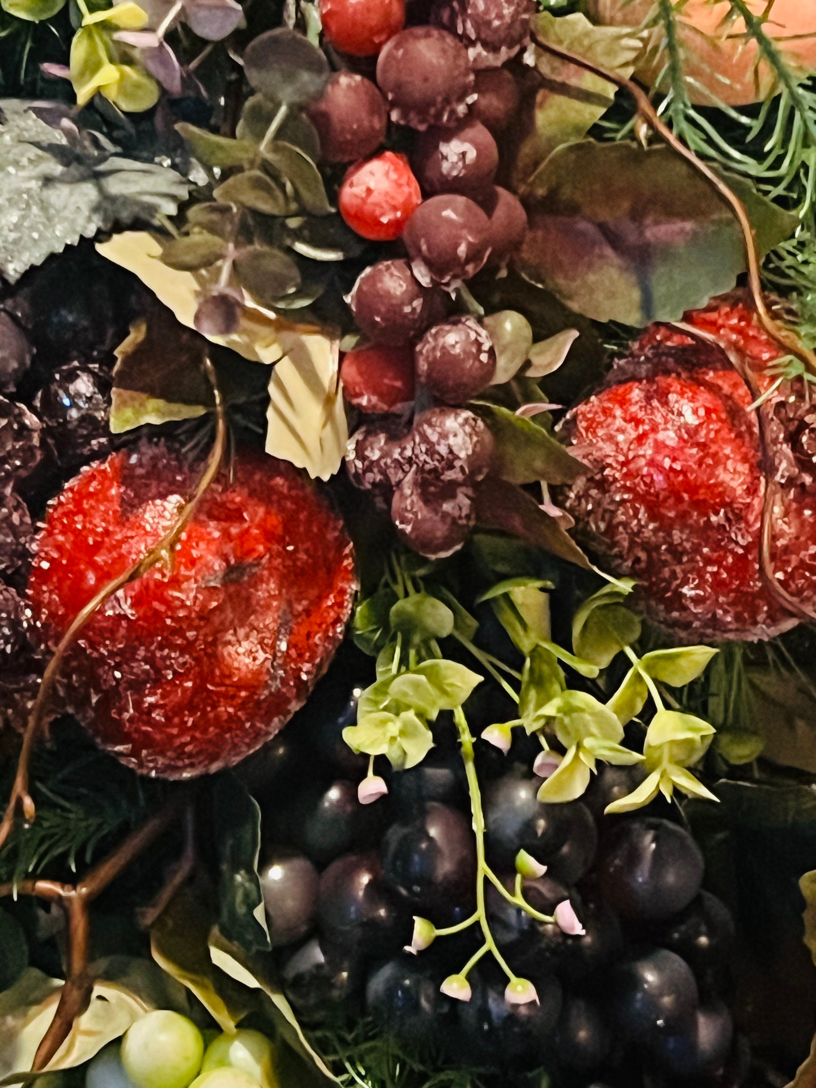 Made to Order Luxury Tuscan Grape, Pomegranate and Peach Door Swag ...