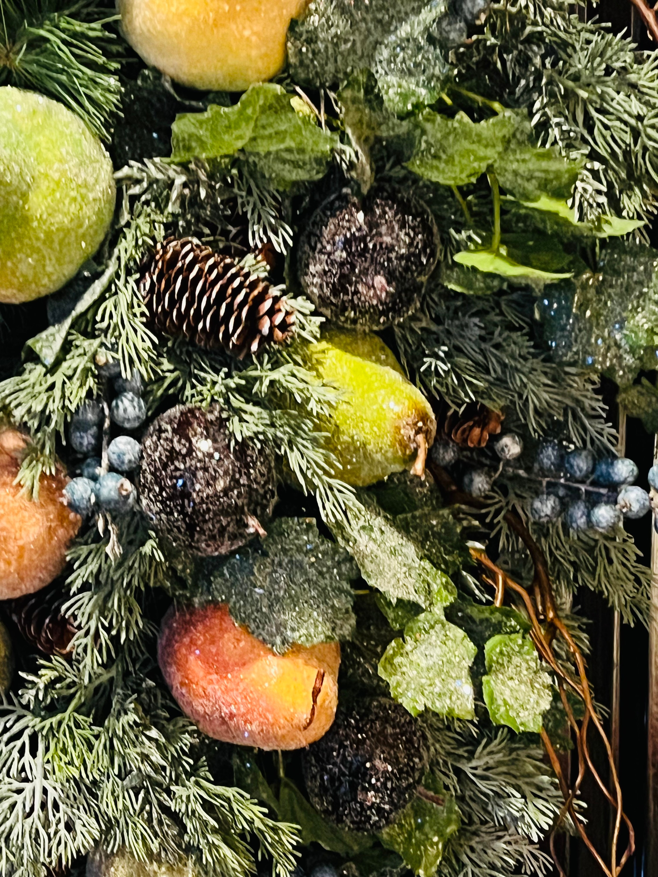 Custom-made to Order XXL 36in Elegant Tuscan Sugared Pear & Plum Swag ...