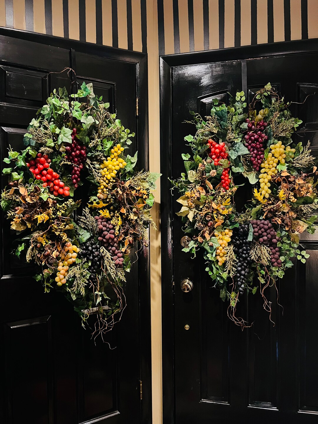 Made to Order XXL Tuscan Grape Wreath: Rustic Wine Country Decor - Etsy