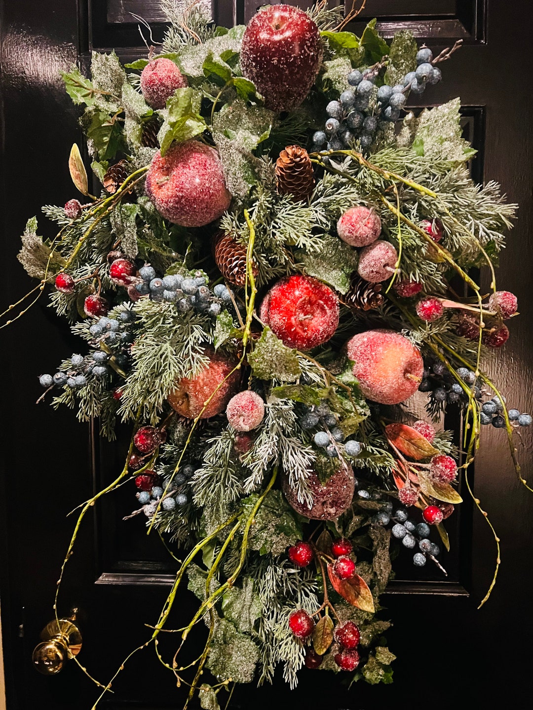 Made to Order Sugared Apple Swag: Tuscan Farmhouse Wreath With ...