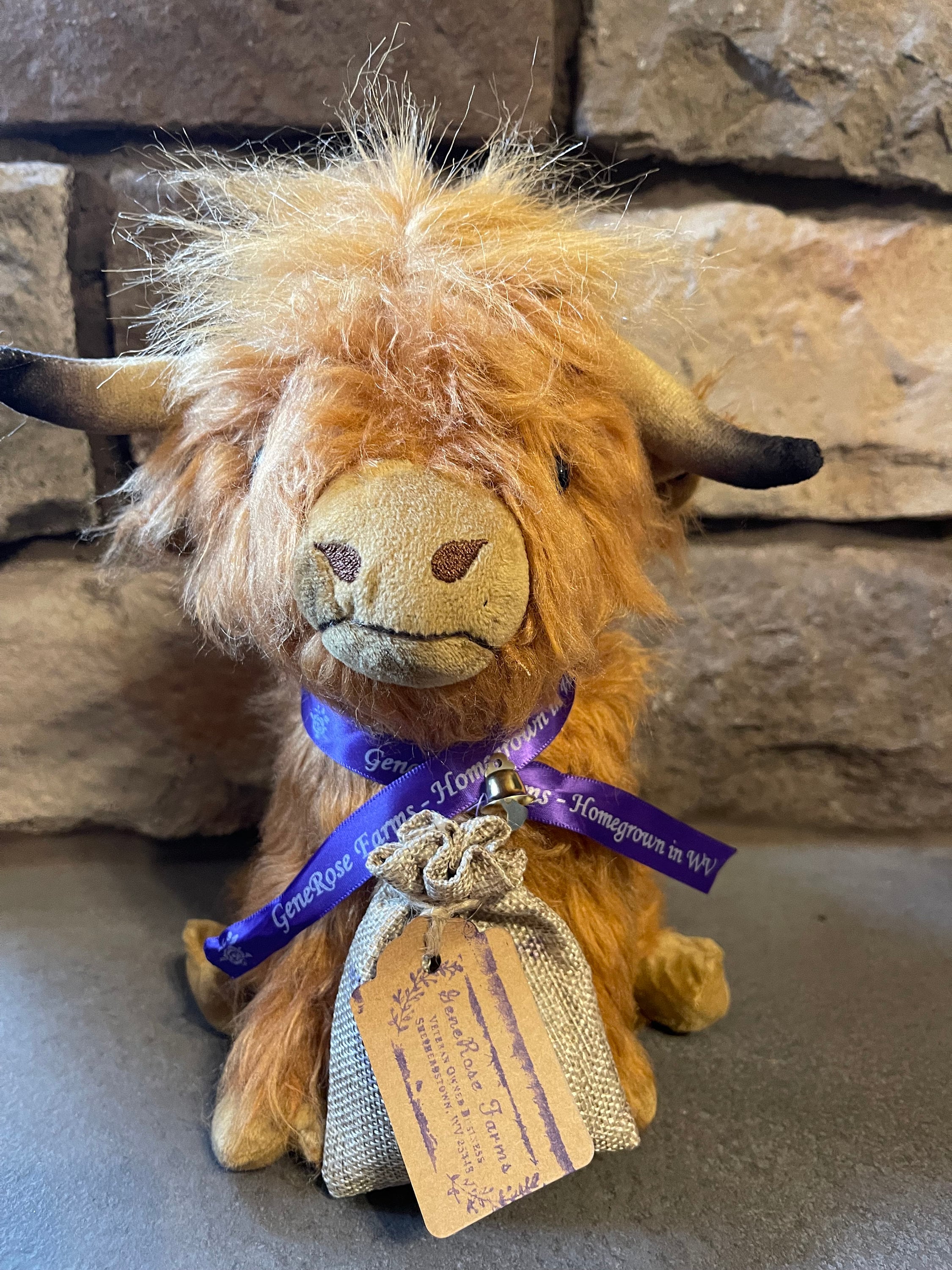 Rustic Scottish Highland Cow Plush 10 With Lavender - Etsy UK